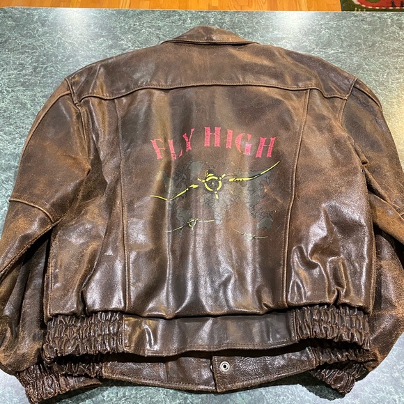 Chia | Jackets & Coats | Vintage Chia Military Leather Bomber Flight Jacket | Poshmark